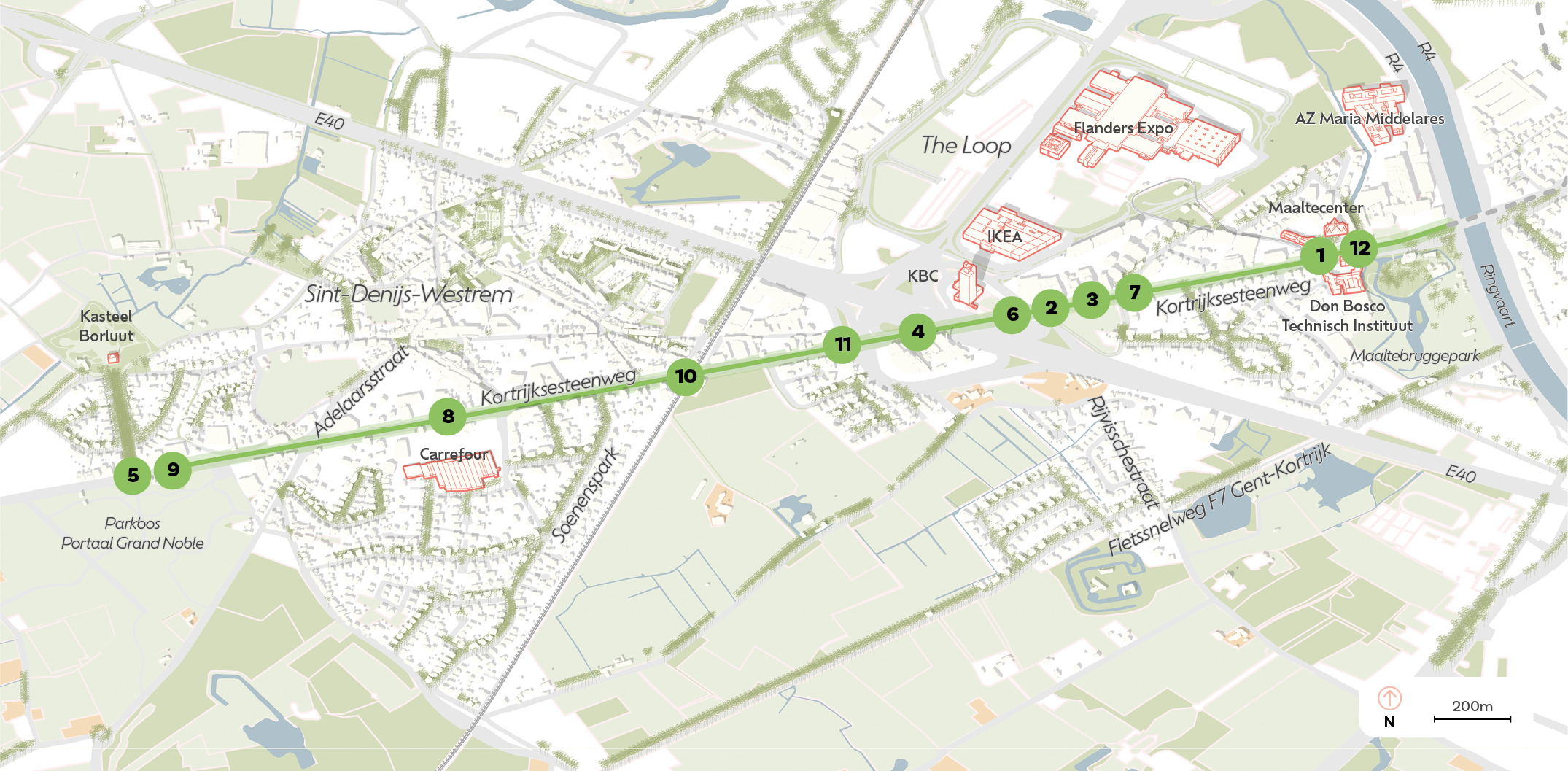 Zone 1: Kortrijksesteenweg - Gentspoort